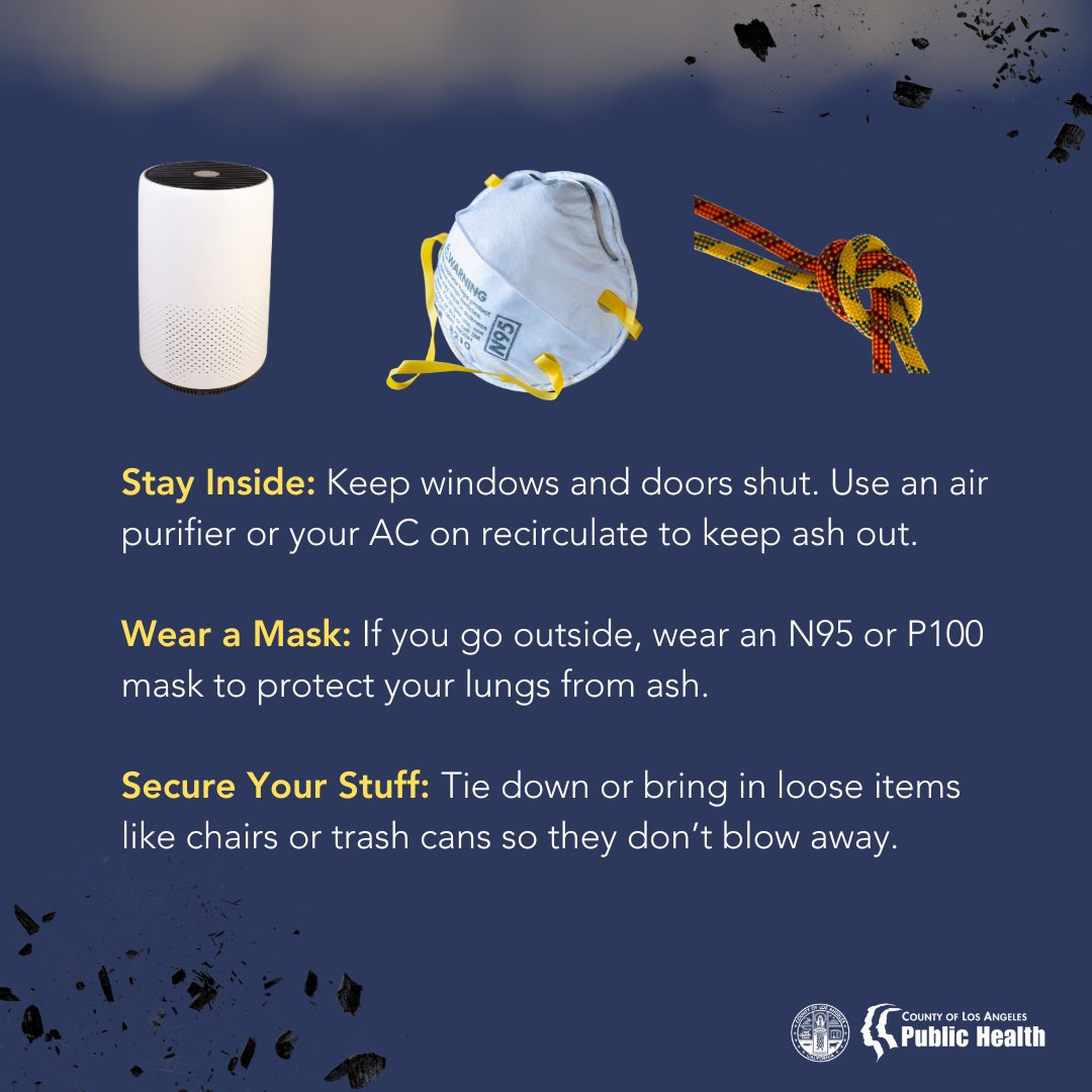 Advisory for Toxic Ash and Dust Issued for Los Angeles